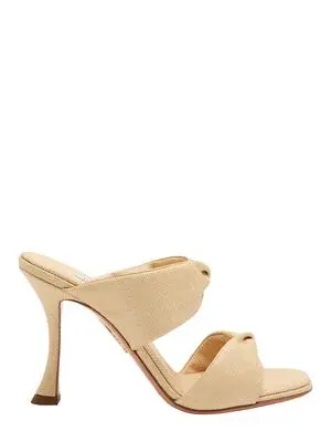 AQUAZZURA AQUAZZURA Twist 95 Soft Raffia Mules