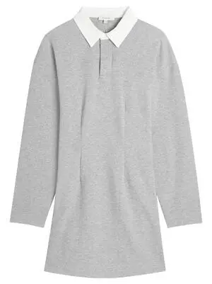 JW Anderson Long Sleeve Polo Mini Dress - Grey