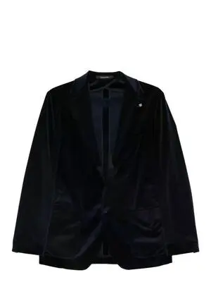Tagliatore Velvet Blazer - Blue