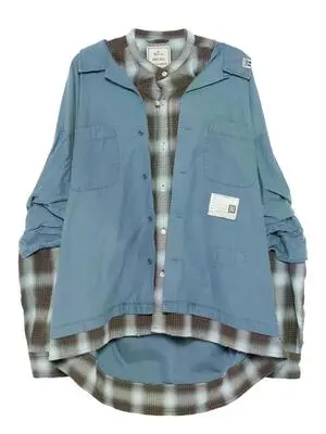 Mihara Yasuhiro Layered Long Sleeve Shirt - Blue