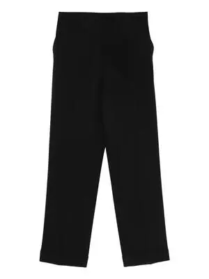 Alberta Ferretti Cuffed Side-pocket Trousers - Black