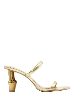 Cult Gaia 80mm Double-strap Sculpted-heel Sandals - Gold