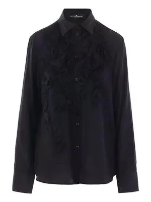 Ermanno Scervino Ruffle-detail Shirt - Black