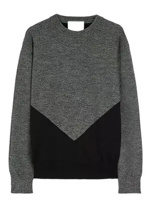 JIL SANDER Panelled Wool Sweater - Grey