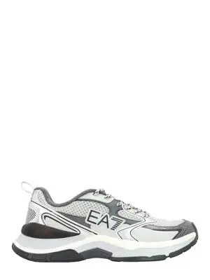 Emporio Armani Predator Metallic-panel Low-top Sneakers - Grey