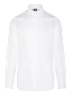 FINAMORE 1925 Long-sleeve Button-down Shirt - White