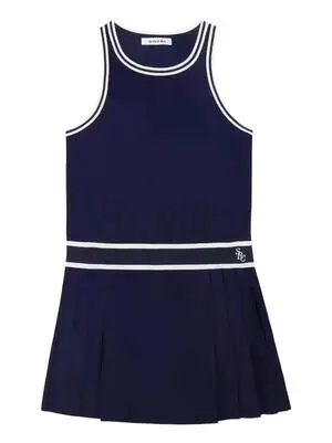 SPORTY & RICH Pleated Mini Dress - Blue