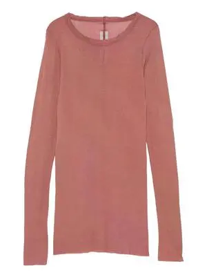 Rick Owens Raw-edge Long-sleeve T-shirt - Pink