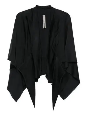 Rick Owens Ruffled Draped Top - Black