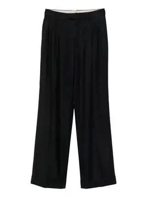 BERWICH Pleated Cuffed Trousers - Black