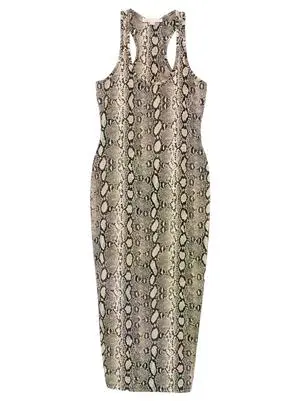 MICHAEL KORS Snake Print Racerback Dress