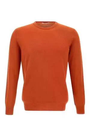 KANGRA Ribbed Crew-Neck Sweater Orange