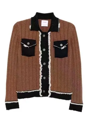 BARRIE Knitted Jacket - Brown