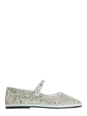 CAPULETTE Glitter-embellished Ballet Flats - Grey