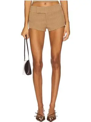 Superdown Agnes Hot Short - Camel Stripe