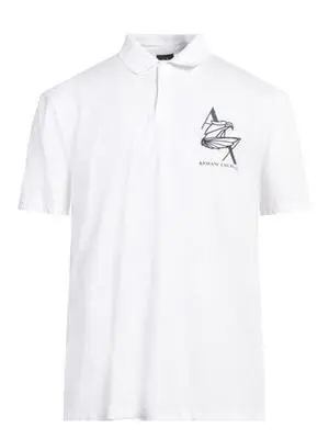 Armani Exchange Polo Shirt Size Cotton, Elastane - White