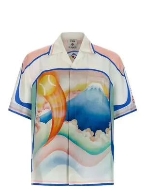 Casablanca Fuji Dream Camp-collar Shirt - White