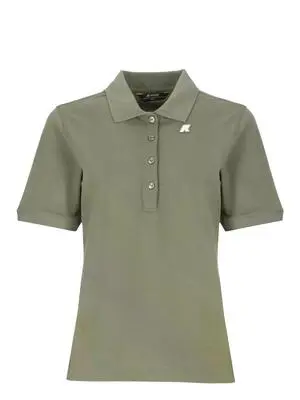K-WAY Three-button Short-sleeve Polo Top - Green