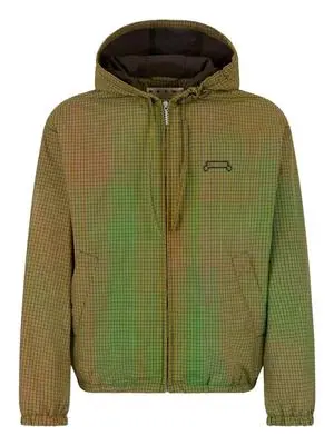Marni Check-print Hooded Jacket - Green
