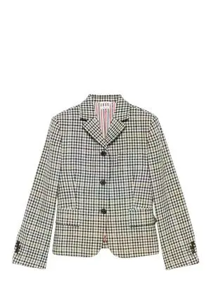 Thom Browne Gunclub-check Jacket - White