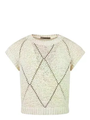 D.exterior Knitted T-shirt - Neutrals
