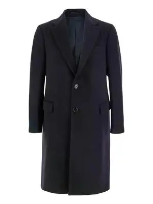 LARDINI Single-breasted Wool Coat - Blue