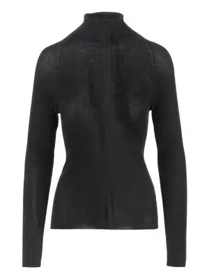 Aspesi Ribbed Turtleneck Sweater - Black