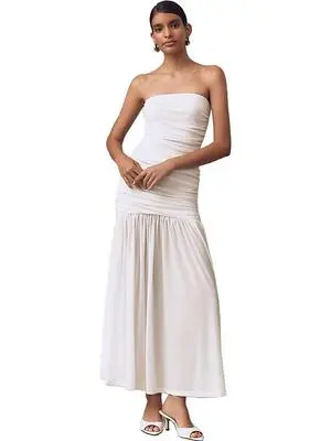 Bardot Solana Strapless Maxi Dress - Orchid White