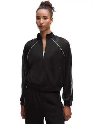 Lululemon Mesh Full-zip Track Jacket - Black/vapor