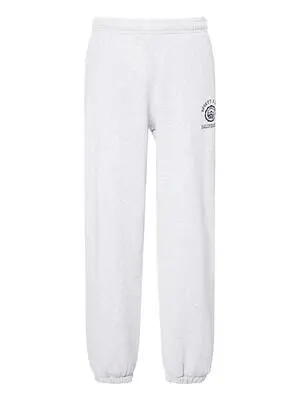SPORTY & RICH California Logo Cotton-blend Jogging Bottoms - Heather Gray