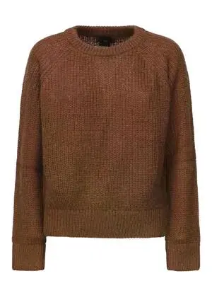 Pinko Crew-neck Long-sleeve Sweater - Brown