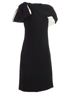 Max Mara Bow-detail Mini Dress - Black
