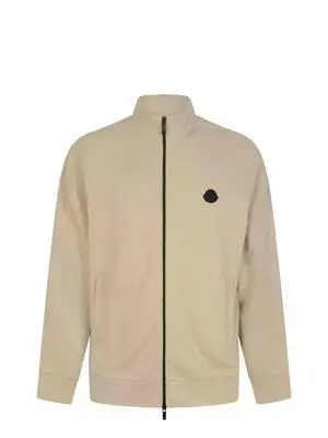 Moncler Logo Patch Zip-up Sweatshirt - Neutrals