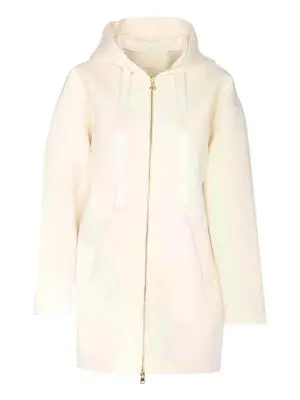 TWINSET Hooded Zip-Up Coat