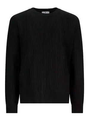 PT TORINO English-rib Round-neck Sweater - Black