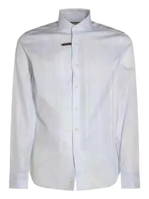 Canali Striped Button-fastening Shirt - White