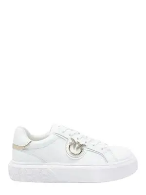 Pinko Logo Flatform Sneakers - White