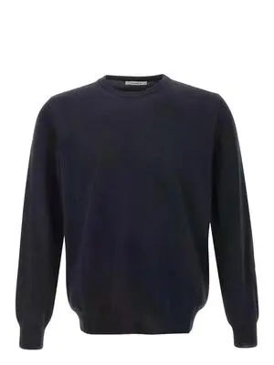 KANGRA Crew-neck Knitted Sweater - Blue