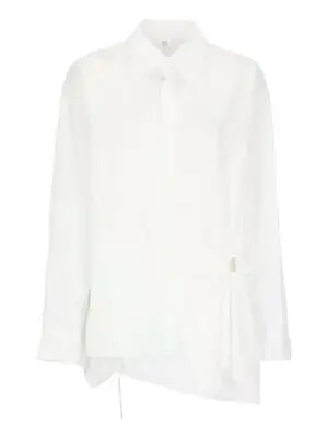 Y’s Cut-out Cotton Shirt - White