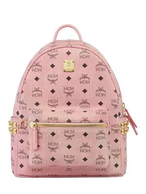 Mcm Stark Side Stud Visetos Backpack - Pink