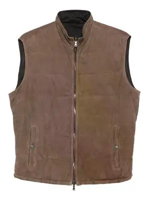 BARBA NAPOLI Quilted Suede Gilet