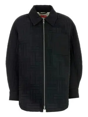 Kenzo Quilted Long-sleeved Jacket - Black