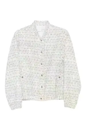 IRO PARIS Tweed Bomber Jacket - White