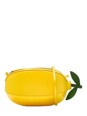 Staud Limona Lemon-shaped Leather Crossbody Bag - Yellow