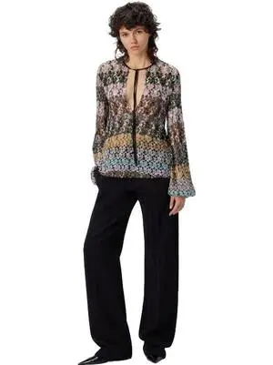 Missoni Embroidered Lace Blouse - Multicoloured
