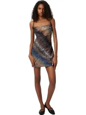 Missoni Mini Dress In Raschel Knit - Blue