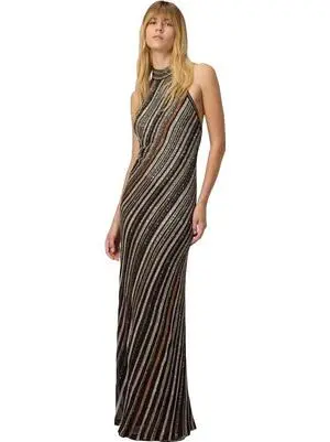 Missoni Halterneck Long Dress - Multicoloured