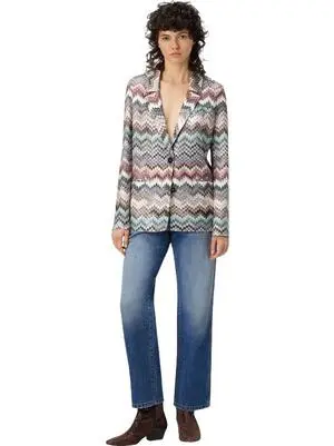 Missoni Single-breasted Snake Pattern Blazer - Multicoloured