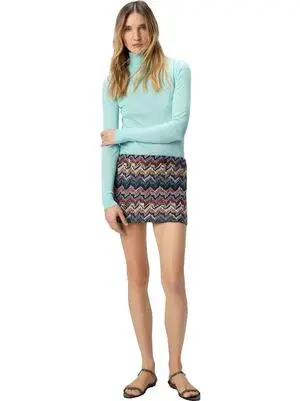 Missoni Mini Skirt In Embroidered Lace - Multicoloured