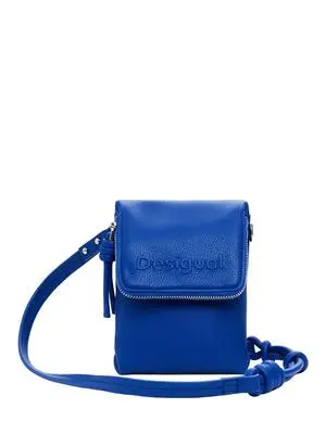 Desigual Faux Leather Phone Crossbody Bag - Royal Blue